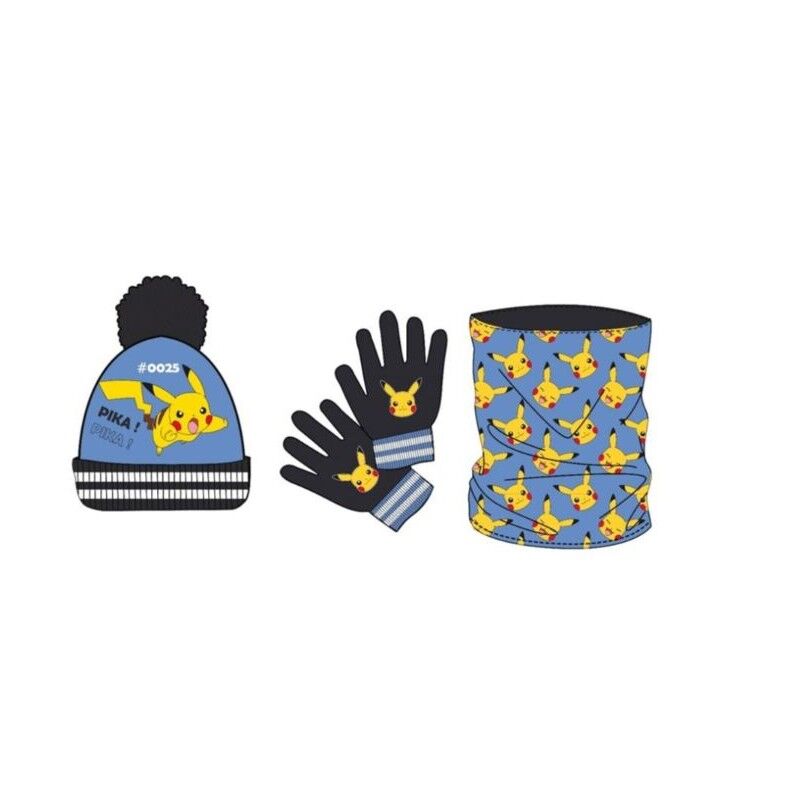 Conjunto 3 Piezas Pokemon Pikachu Azul - OnlyKidsStore