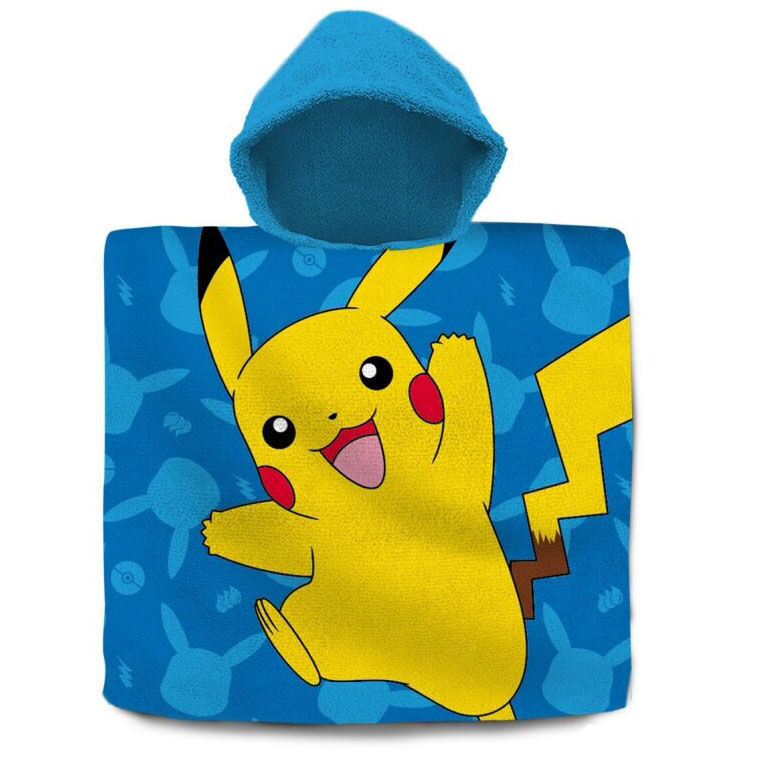 Poncho De Algodon 60x120cm Pokemon Pikachu - OnlyKidsStore